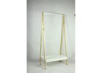 China White 75cm Long 160cm High Coat Rack With Shoe Bench for sale