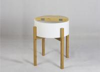 China BSCI 48cm Height Round Wood Coffee Table For Bedroom for sale