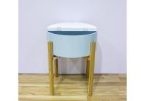 China BSCI 48cm Height Round Wood Coffee Table For Bedroom for sale