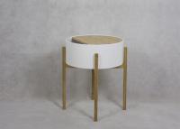 China BSCI 48cm Height Round Wood Coffee Table For Bedroom for sale