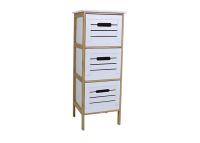 China BSCI 86cm High Bedside Storage Cabinet With 3 Drawers for sale
