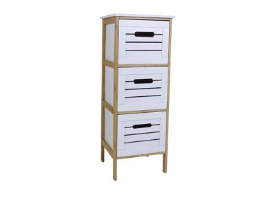 China BSCI 86cm High Bedside Storage Cabinet With 3 Drawers for sale