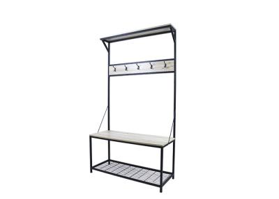 China 60KG 180cm Height Coat Rack With Shoe Bench With Metal Legs for sale