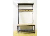 China 60KG 180cm Height Coat Rack With Shoe Bench With Metal Legs for sale