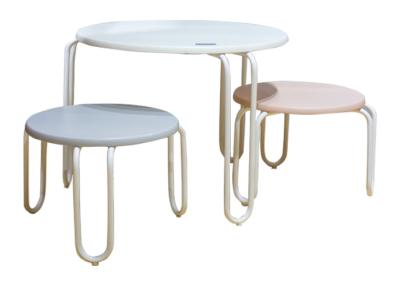 China MDF Top Metal Legs Assemble 40kg Children Table And Chairs Set for sale