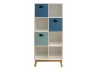China Cube Pine Wood Whale Shape Cutting BSCI H41.5CM 20KG Kids Storage Cabinet for sale