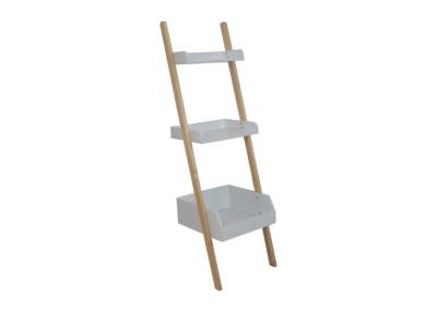 China Contemporary Knock Down Bamboo Legs 20KG Step Ladder Bookcase for sale