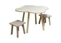 China Painting Flower Shape BSCI 40kg Children Craft Table And Chairs for sale