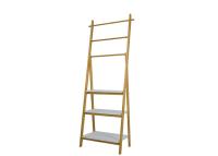 China Bathroom MDF Bamboo 10KG Load Foladable Multi Tier Shelf for sale