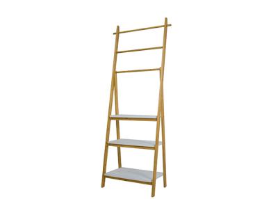 China Bathroom MDF Bamboo 10KG Load Foladable Multi Tier Shelf for sale