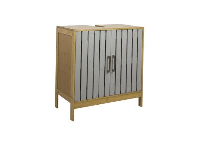 China Painting BSCI H50cm Kd Bamboo Frame Bathroom Sink Cabinet for sale