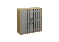 China Knock Down MDF 30KG Bamboo Frame MDF Stripes Door Bathroom Vanity Cabinet for sale