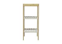 China 3 Layer BSCI 10KG Bamboo Bathroom Storage Shelf And Rack for sale