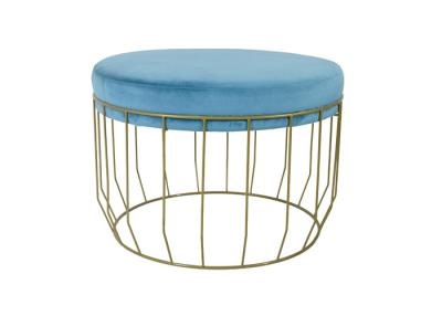 China Simplified Modern Nordic Style Stool Steel Frame And Plush Cover for sale