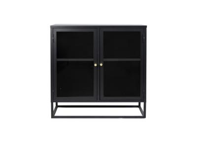 China 85cm Metal Frame 4 Glass Doors BSCI Modern Storage Chest for sale
