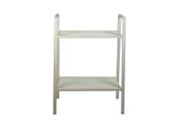 China Multifunctional 81cm Height 2 Layer Metal White Shelf BSCI Approved for sale