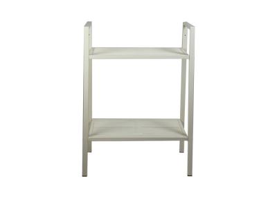 China Multifunctional 81cm Height 2 Layer Metal White Shelf BSCI Approved for sale