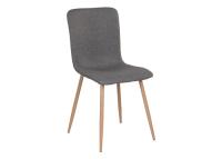 China Ergonomic 87cm Height Grey Fabric Side Chair With 4 Hardwood Legs for sale