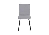 China Four Tapered Metal Legs Grey Side Chair With Polyurethane Upholstered for sale