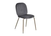 China 70KG Load 86cm Height Grey Velvet Side Chair For Living Room for sale