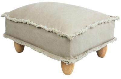 China 32cm Height Small Upholstered Footstool Rubber Wood Legs Foam And Fabric for sale