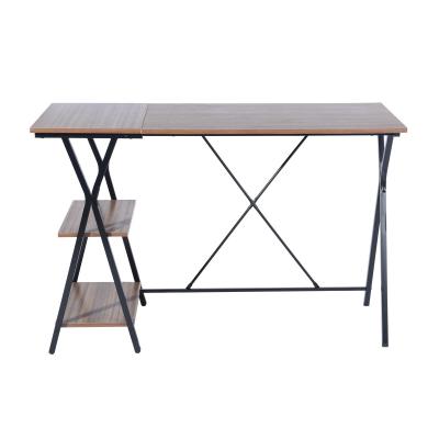 China Computer Kd 105cm Bamboo Writing Desk With Metal Frame for sale