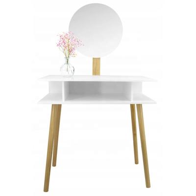 China Indoor MDF Wood NC Painting Touch Screen Dresser Table With Mirror for sale