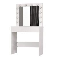 China Modern MDF Wood Touch Screen Mirrored Dresser White Color 140cm Height for sale