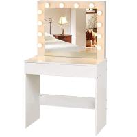 China Modern MDF Wood Touch Screen Mirrored Dresser White Color 140cm Height for sale