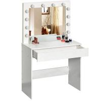 China Modern MDF Wood Touch Screen Mirrored Dresser White Color 140cm Height for sale