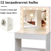 China Modern MDF Wood Touch Screen Mirrored Dresser White Color 140cm Height for sale