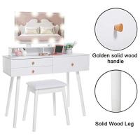 China Solid MDF Wood Mirrored Dresser Wood Bedside Table With NC Painting for sale