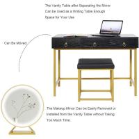 China Solid MDF Wood Mirrored Dresser Table 133cm Height With Melamine for sale