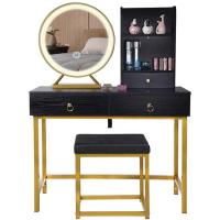 China PB Material Mirrored Dresser Table 125cm Height With NC Painting for sale