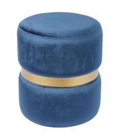 China Fabric Foam Ottoman Stool Brown Color 32.5cm Height for sale