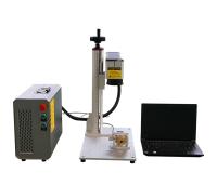 China Rotary 20W 30W 50W Mini Portable Laser Marking Machine for sale