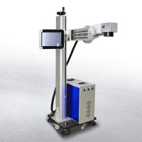China Industrial 20W 30W 50W Flying Fiber Laser Marking Machine for sale