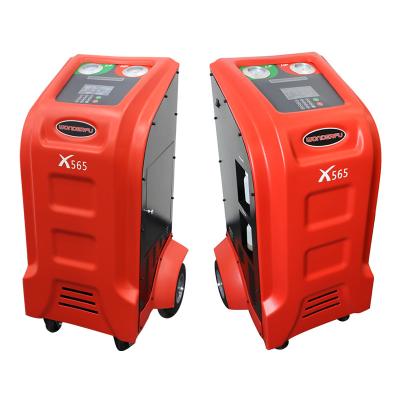 China Red R134a Automotive Freon Recovery Machine With Sight Glass for sale
