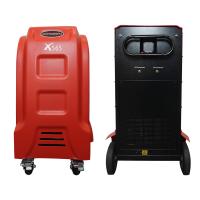 China Sight Glass Red Car AC Gas Recovery Machine With Flushing Function for sale