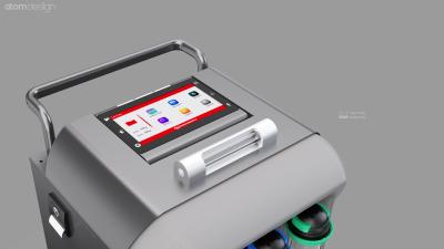 China 120L/min R134a Car Refrigerant Recovery Machine Sight Glass With Rotatable Touch Screen for sale
