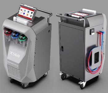 China Sight Glass X568 Automatic AC Flush Machine  10 Inch Screen For 134a for sale