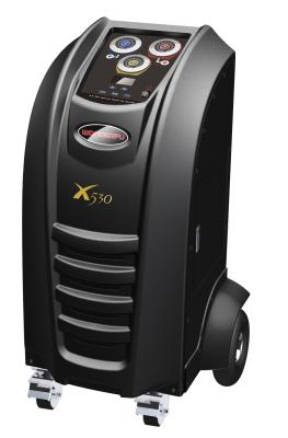 China Black Fully Automatic AC Refrigerant Recovery Machine Color Display Oil Drain Digital Scale for sale