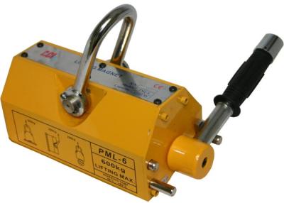 China PML Type Manual Magnetic Lifter 150kg to 3200kg Safety Factor 2.5:1 Yellow Color for sale