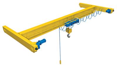 China 16 Ton 18 Meter Single Girder Overhead Crane 220V European Type for sale