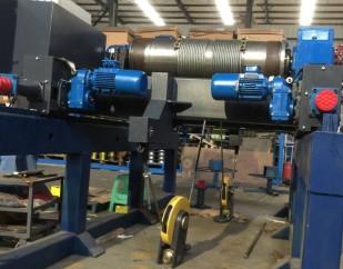 China SYSHA Double Rail Electric Wire Rope Hoist 25 Ton 6m Lifting Height M5 Crane for sale