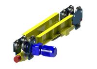 China European Style End Carriage for Underhung Cranes 20 m/min Traveling Speed 8 Wheel Loads for sale