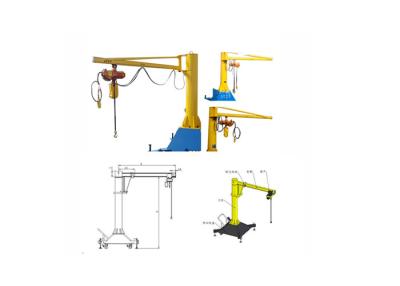 China 0.125 Ton Electric Jib Crane Alloy Steel Mobile Jib Crane 0.125 Capacity 3000mm Span for sale