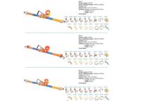China 800kg-10000kg Cargo Lashing Ratchet Straps 25mm-100mm Width CE Certified for sale