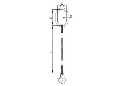 China Wire Rope Sling Single Double Four Legs 6mm to 60mm 2.7kn to 266kn Lifting Tools for sale