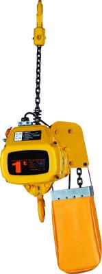 China S1 Stage Electric Chain Hoist 1 Ton 3-9m Lifting Height Upside-Down Series Yellow for sale